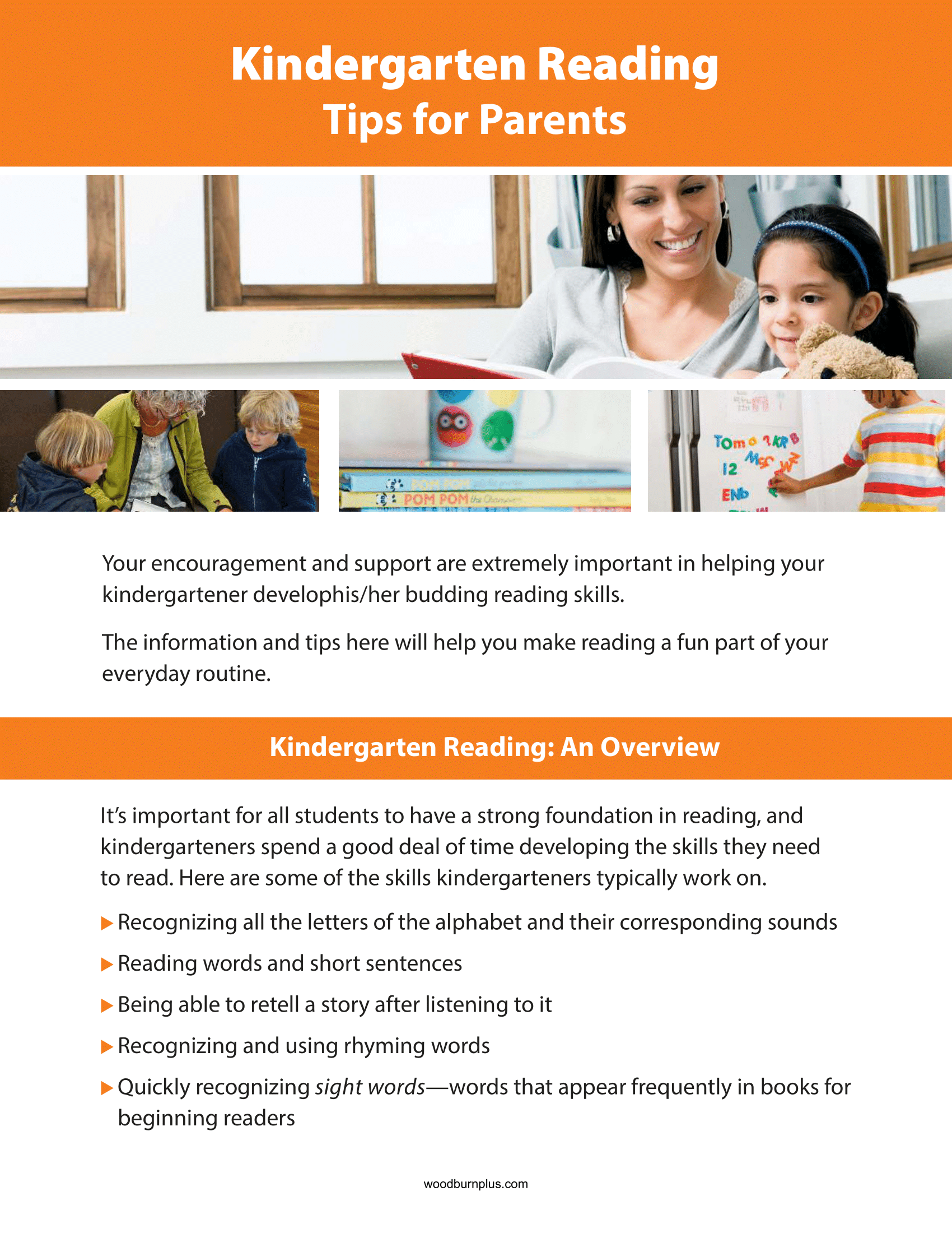 Kindergarten Reading - Tips for Parents – Woodburn Plus